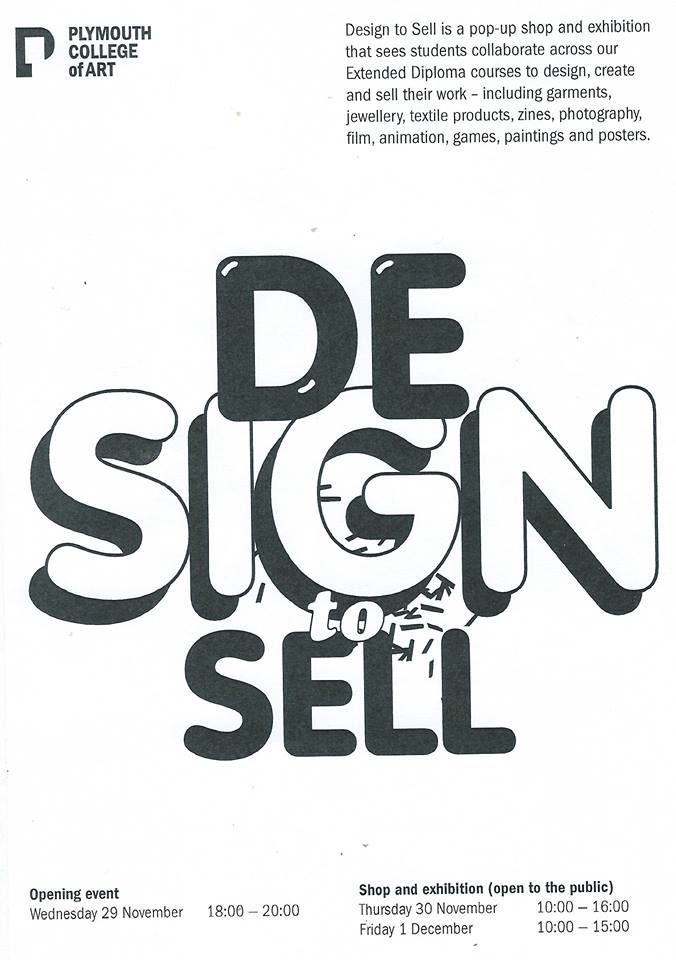 MOOF WILL BE AT THE PLYMOUTH COLLEGE OF ART DESIGN TO SELL/POP-UP SHOP ...